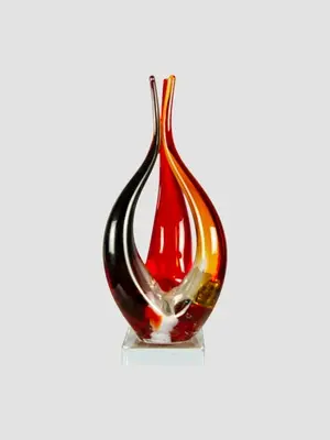 DALE TIFFANY Phoenix Flame Glass Sculpture - Multi
