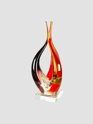 DALE TIFFANY Phoenix Flame Glass Sculpture