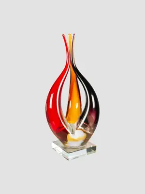 DALE TIFFANY Phoenix Flame Glass Sculpture
