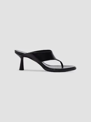 AeydĒ Olenna Leather Thong Sandals - Black