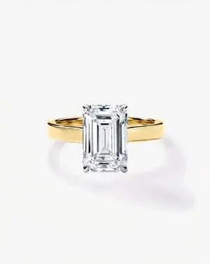 Ring Concierge 3.50 Ct. Emerald Lab Diamond In The Cigar Engagement Ring - Gold