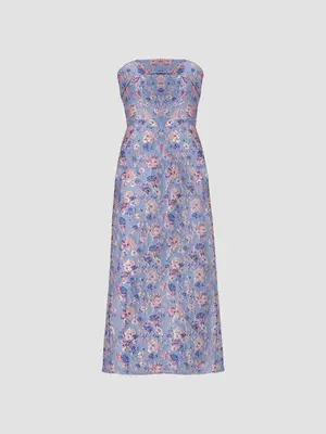 Shoshanna Callie Floral Strapless Cocktail Dress