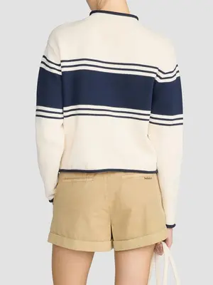 FRAME X Sotheby's Rolled Cotton Sweater