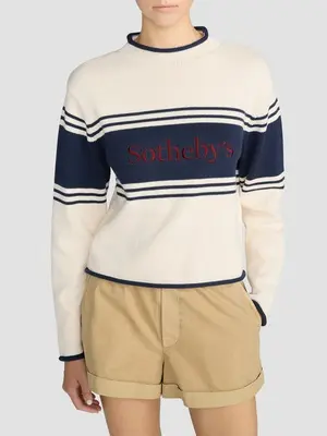 FRAME X Sotheby's Rolled Cotton Sweater