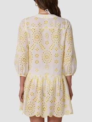 Shoshanna Umbrella Broderie Anglaise Cotton Minidress