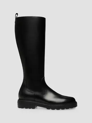 Bally Goran Lug Sole Riding Boots - Black