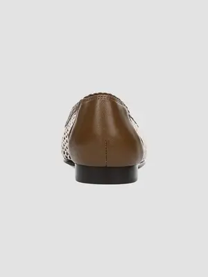 Veronica Beard Prilla Woven Loafers - Brown Multi