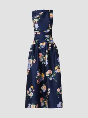 Shoshanna Marie Floral Mikado Cocktail Dress