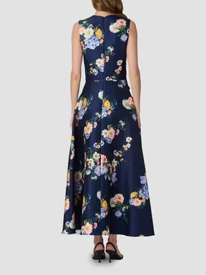 Shoshanna Marie Floral Mikado Cocktail Dress