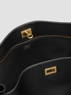Balenciaga Rodeo Leather Tote Bag - Black