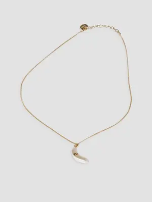 Miu Miu Metal Necklace With Pendant - Gold