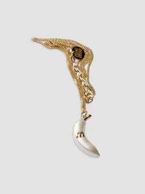 Miu Miu Metal Necklace With Pendant - Gold