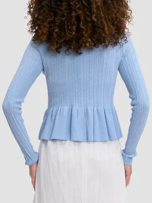 Rebecca Taylor Bouclé Knit Cotton-blend Cardigan - Azure