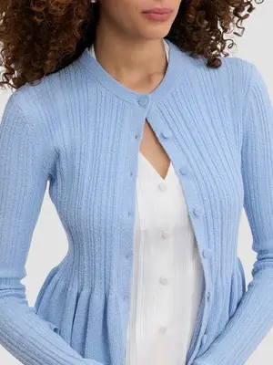 Rebecca Taylor Bouclé Knit Cotton-blend Cardigan - Azure