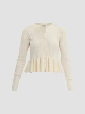 Rebecca Taylor Bouclé Knit Cotton-blend Cardigan - Ivory
