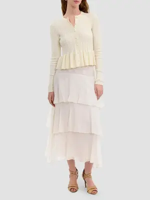 Rebecca Taylor Bouclé Knit Cotton-blend Cardigan