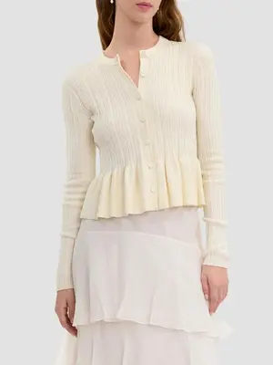 Rebecca Taylor Bouclé Knit Cotton-blend Cardigan
