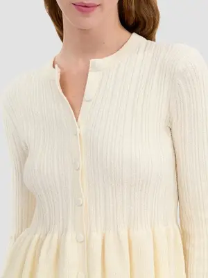 Rebecca Taylor Bouclé Knit Cotton-blend Cardigan