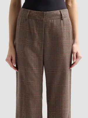 MAISON COMMON Glen Plaid Wool Trousers