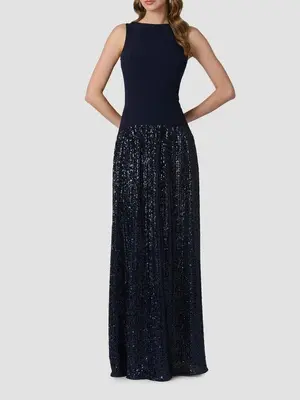 Shoshanna Dorothy Sequin Skirt Gown