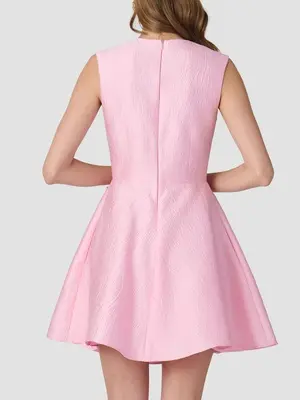 Shoshanna Gabby Wave Jacquard Bow Minidress
