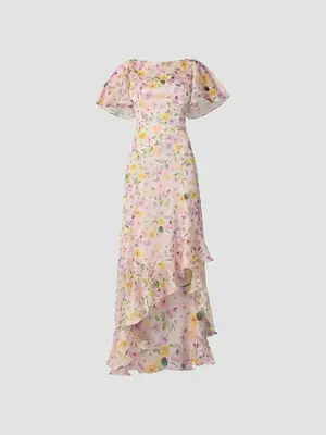 Shoshanna Chauncey Floral Chiffon Maxi Dress