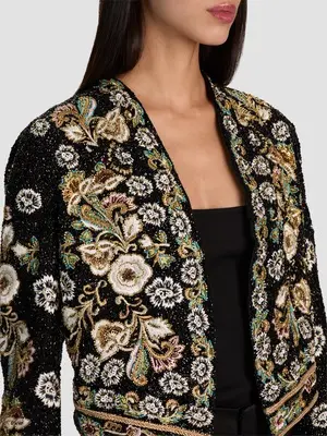 Alice + Olivia Harvey Embellished Embroidered Jacket