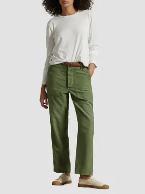 Polo Ralph Lauren Ricky Sateen Straight-leg Pants - Olive