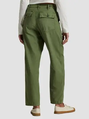 Polo Ralph Lauren Ricky Sateen Straight-leg Pants - Olive