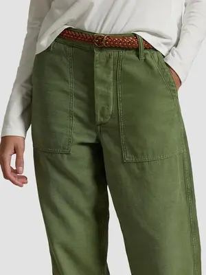 Polo Ralph Lauren Ricky Sateen Straight-leg Pants - Olive