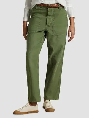 Polo Ralph Lauren Ricky Sateen Straight-leg Pants - Olive