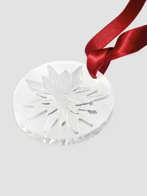 Lalique Edelweiss Crystal Ornat - Clear