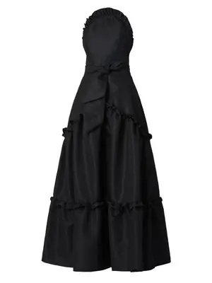 Shoshanna Lucille Ruffled Belted Maxi Dress