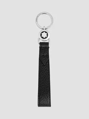 Montblanc Grain Leather Loop Key Holder - Black