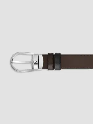 Montblanc Horseshoe Reversible Leather Belt