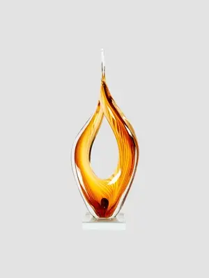 DALE TIFFANY Golden Flame Glass Sculpture - Multi