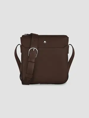 Montblanc Leather Messenger Bag - Brown