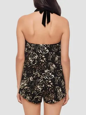 Magicsuit Balinese Piper Abstract Cotton Halterneck Playsuit