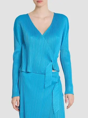 Issey Miyake Facade Plissé Wrap Jacket