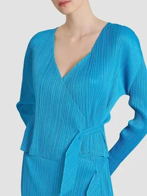 Issey Miyake Facade Plissé Wrap Jacket