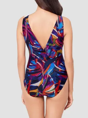 Magicsuit Mariachi Kristi Tropical V-neck One-piece Swimsuit