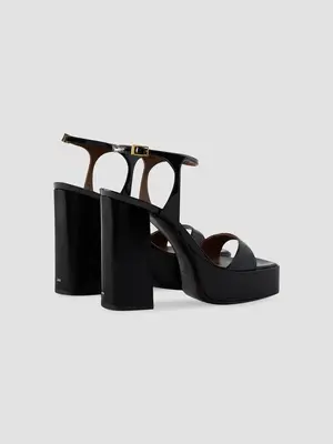 GIUSEPPE ZANOTTI Mya 90mm Patent Leather Platform Sandals