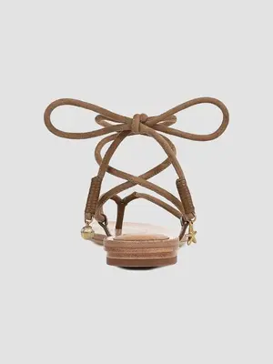 Veronica Beard Rosetta Strappy Suede Sandals