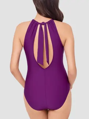 Magicsuit Solids Amelia Halterneck One-piece Swimsuit - Violette