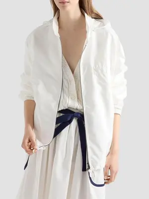 Prada Lightweight Nylon Blouson Jacket - White