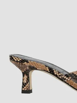 AeydĒ Wilma Snakeskin-embossed Leather Sandals