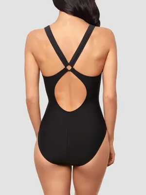 Magicsuit Solids Blakly Plunging V-neck One-piece Swimsuit