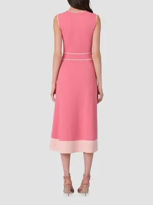 Shoshanna Tiffany Button-shoulder Midi Dress