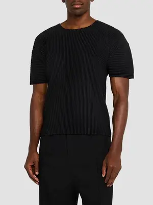 Issey Miyake Pleated Drop-shoulder T-shirt