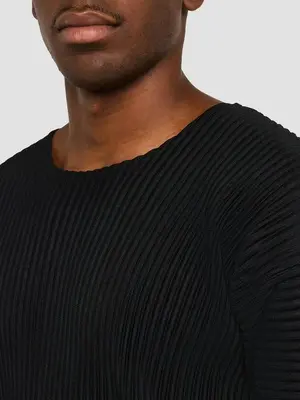 Issey Miyake Pleated Drop-shoulder T-shirt